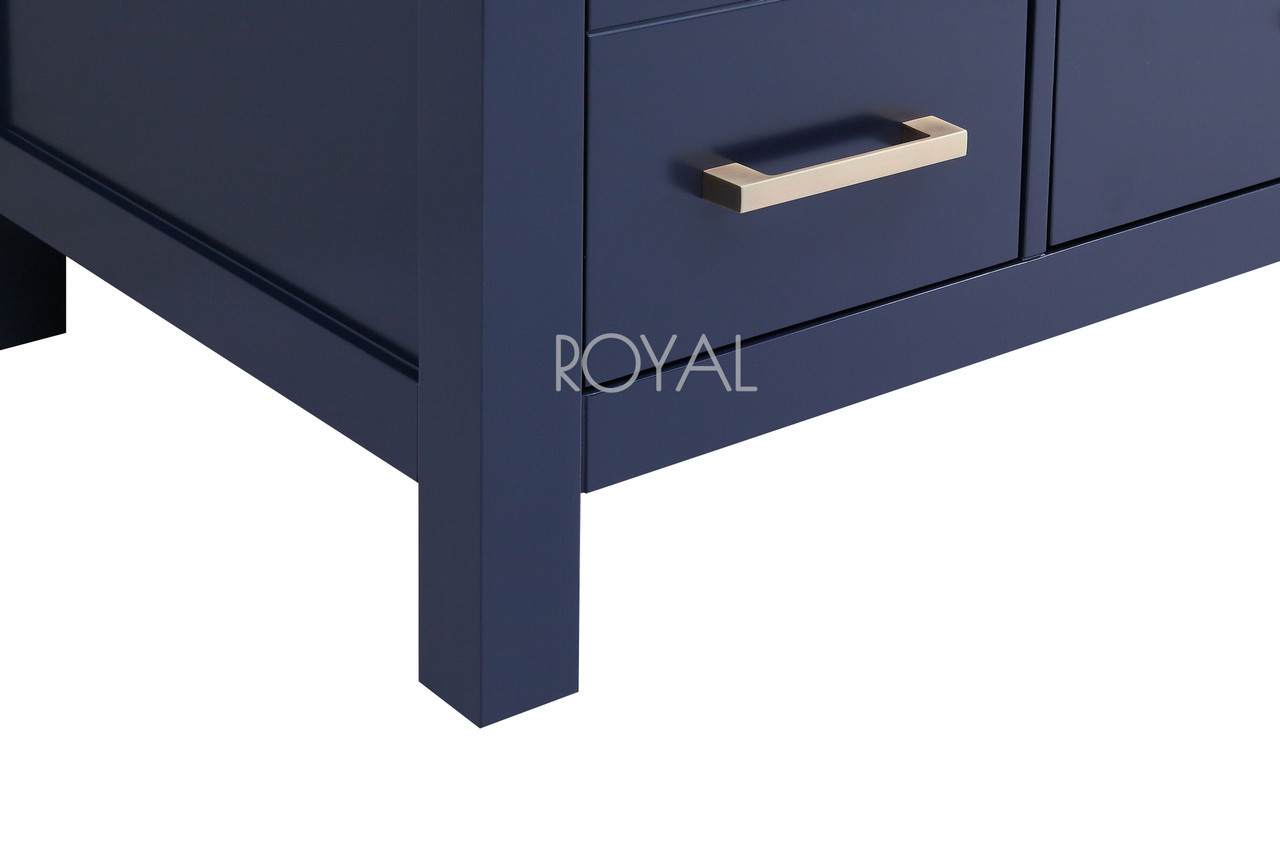 Royal Hollywood Collection 48 inch Navy Blue Center Sink Bathroom Vanity