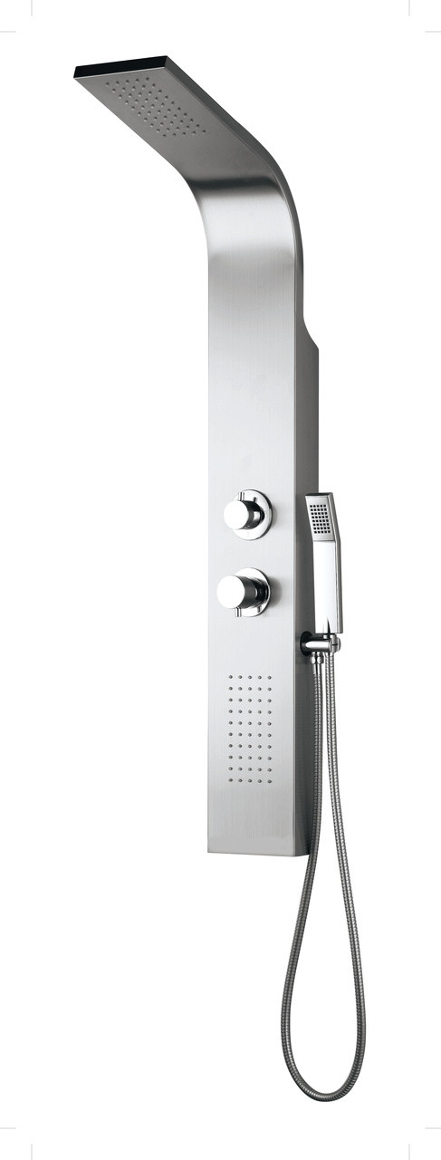 Royal Lagos All In One Shower Panel in Brushed Nickel Finish with Rain ...