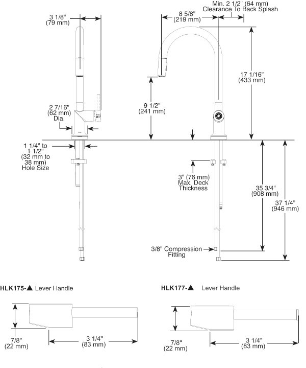 Brizo Invari Floor Mounted Tub Filler with Diverter