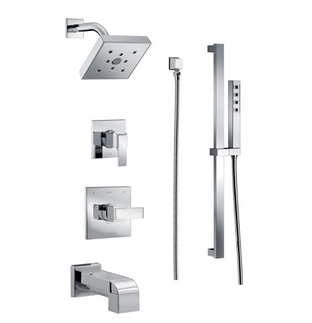 Delta Monitor 14 Series Pressure Balanced Tub and Shower System with ...