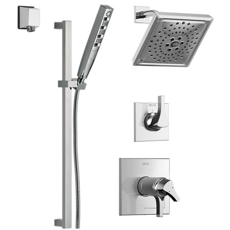 Build Delta Zura Pressure Balanced Shower System with Shower Head ...