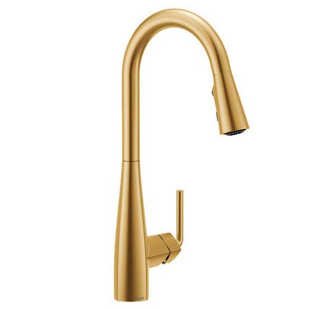 Moen Maureen Brushed Gold Pulldown Kitchen Faucet - Royal Bath Place