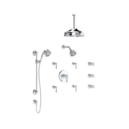 Rohl Viaggio Thermostatic Shower System - Polished Chrome