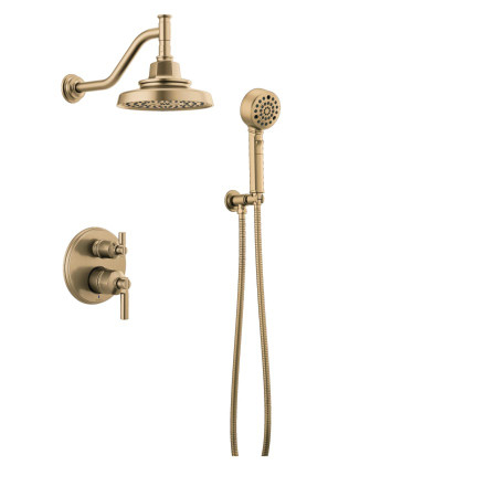 Brizo Invari Shower System – Luxe Gold with Hand Shower