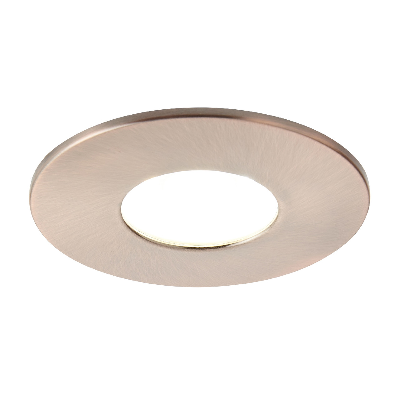 Forum Spa Como Satin Brass 68mm Fire-rated IP65 8w LED Fixed Bathroom ...