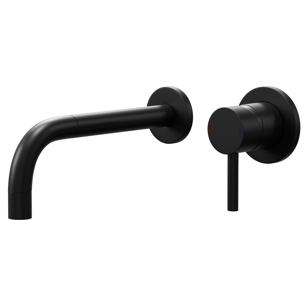 Colore Round Brushed Brass Wall Mounted 2 Tap Hole Basin Mixer Tap ...