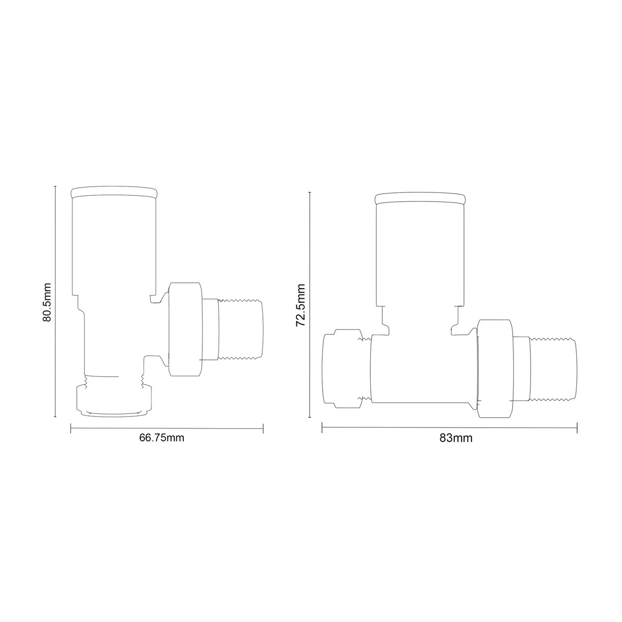 Dias Colore Brushed Brass Round Dual Fuel Radiator Valves - Wholesale ...