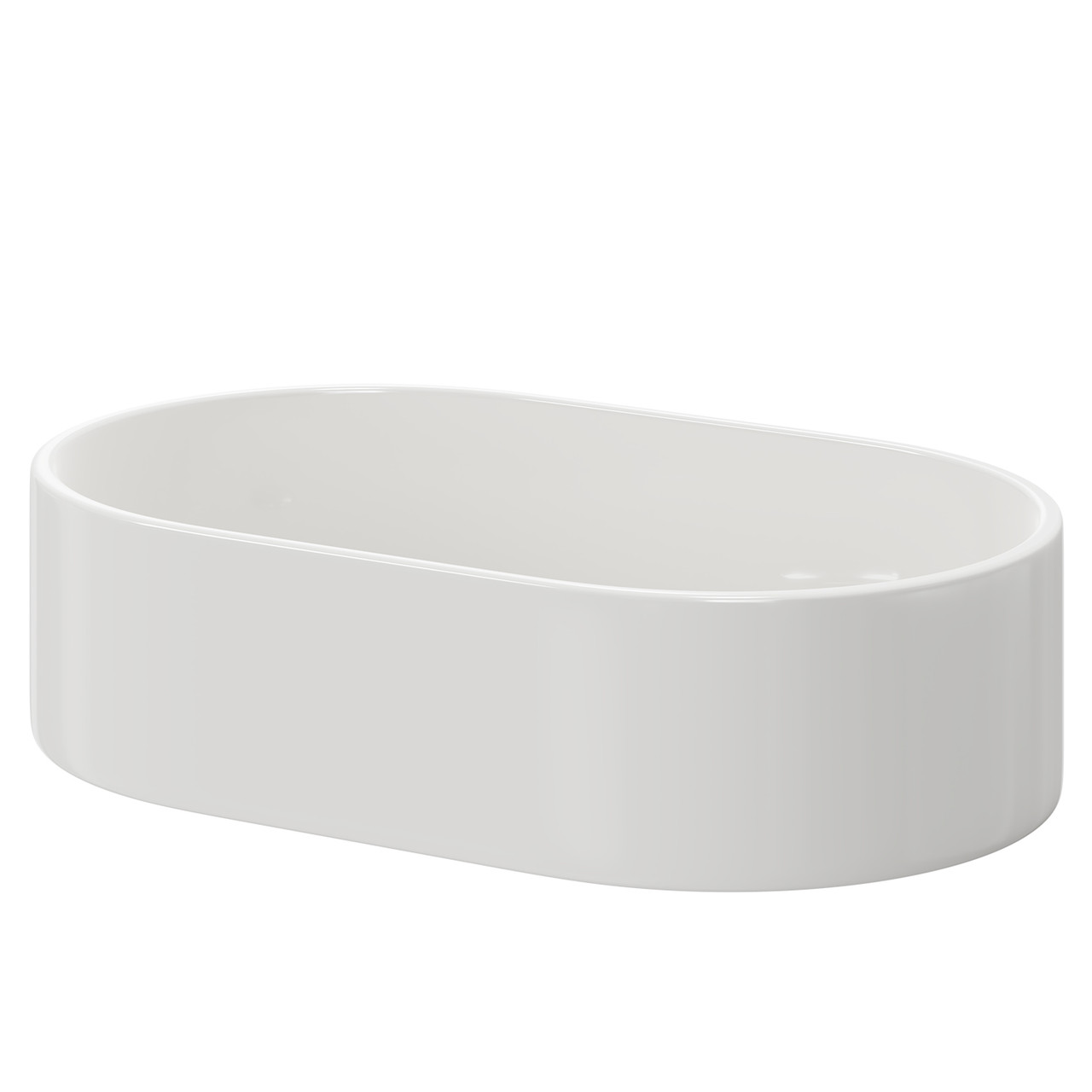 Nuie Luxe Matt White 565mm x 350mm Oval Countertop Basin - NBV269 ...
