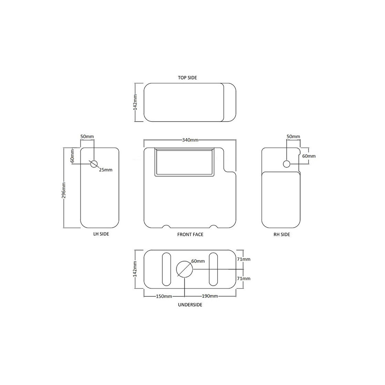 Concealed Cistern with Front Access and Modern Chrome Square Dual Flush ...