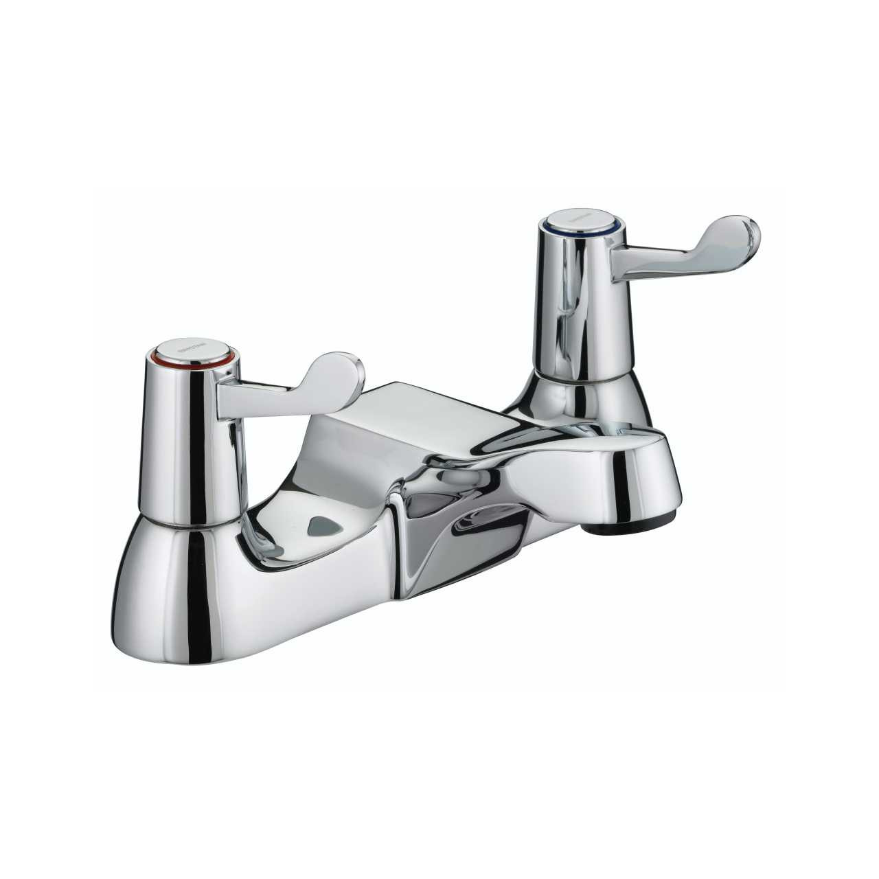 Bristan Value Lever Chrome Basin Taps with 6 Inch Levers and Ceramic ...