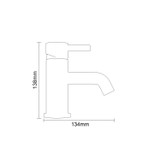 Colore Round Brushed Brass Mini Mono Basin Mixer Tap - Wholesale Domestic