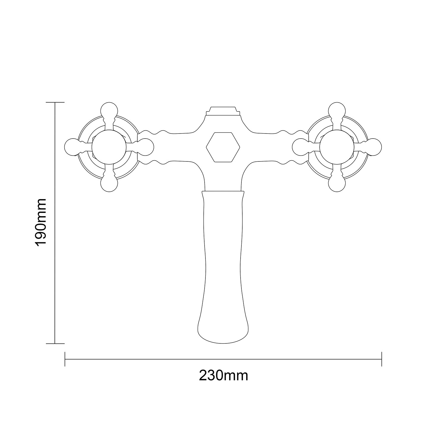 Balmoral Traditional Matt Black Bath Filler Tap - Wholesale Domestic