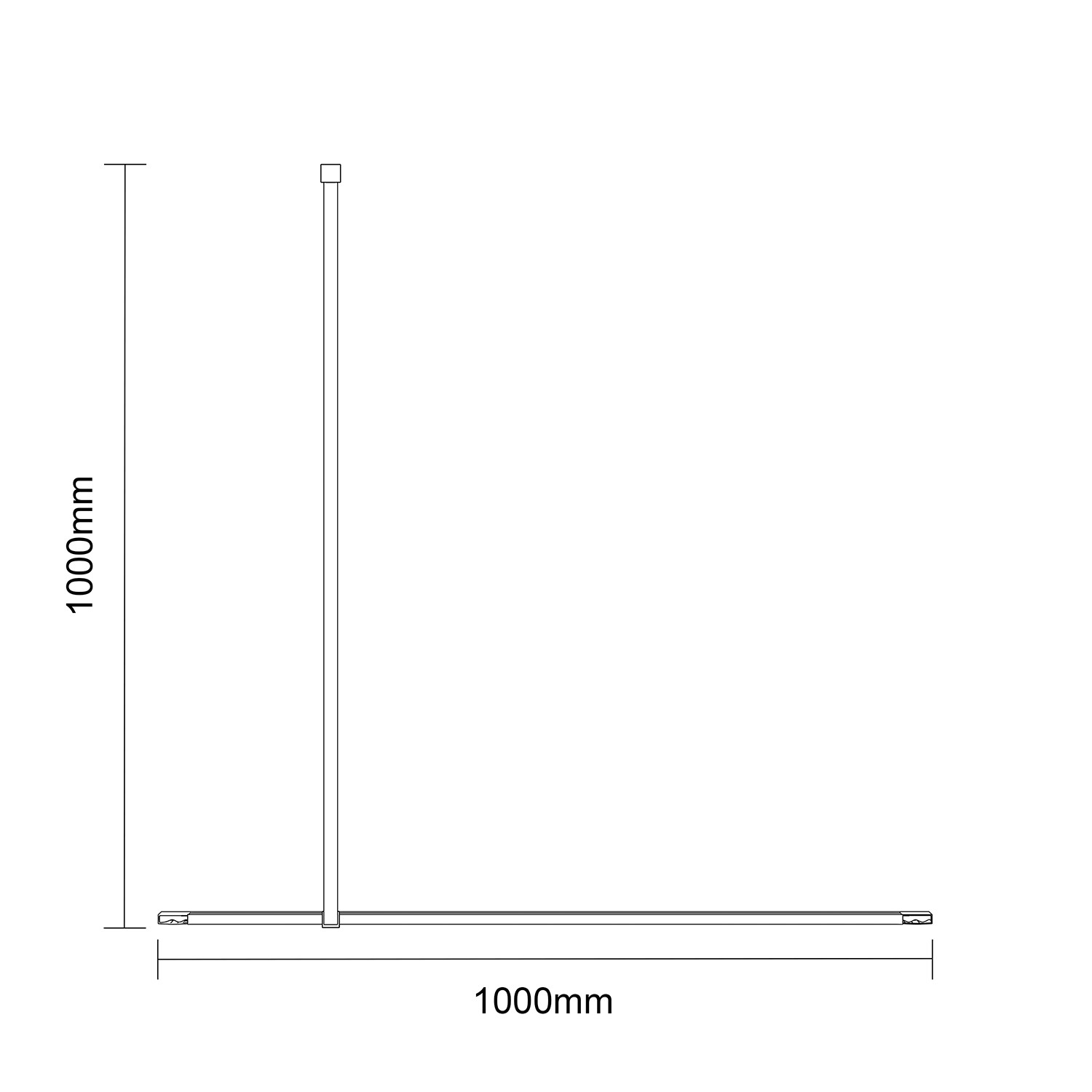 Colore 8mm Fluted Glass Matt Black 1850mm x 1000mm Fully Framed Walk In ...