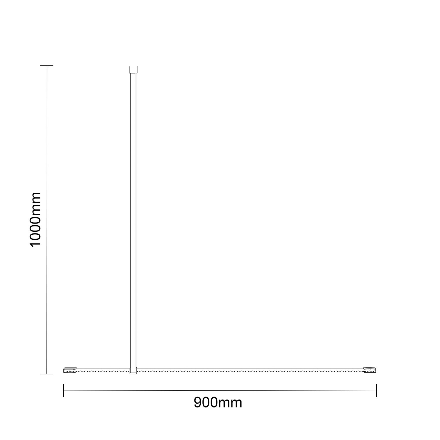 Colore 8mm Fluted Glass Brushed Brass 1850mm x 1000mm Walk In Shower ...