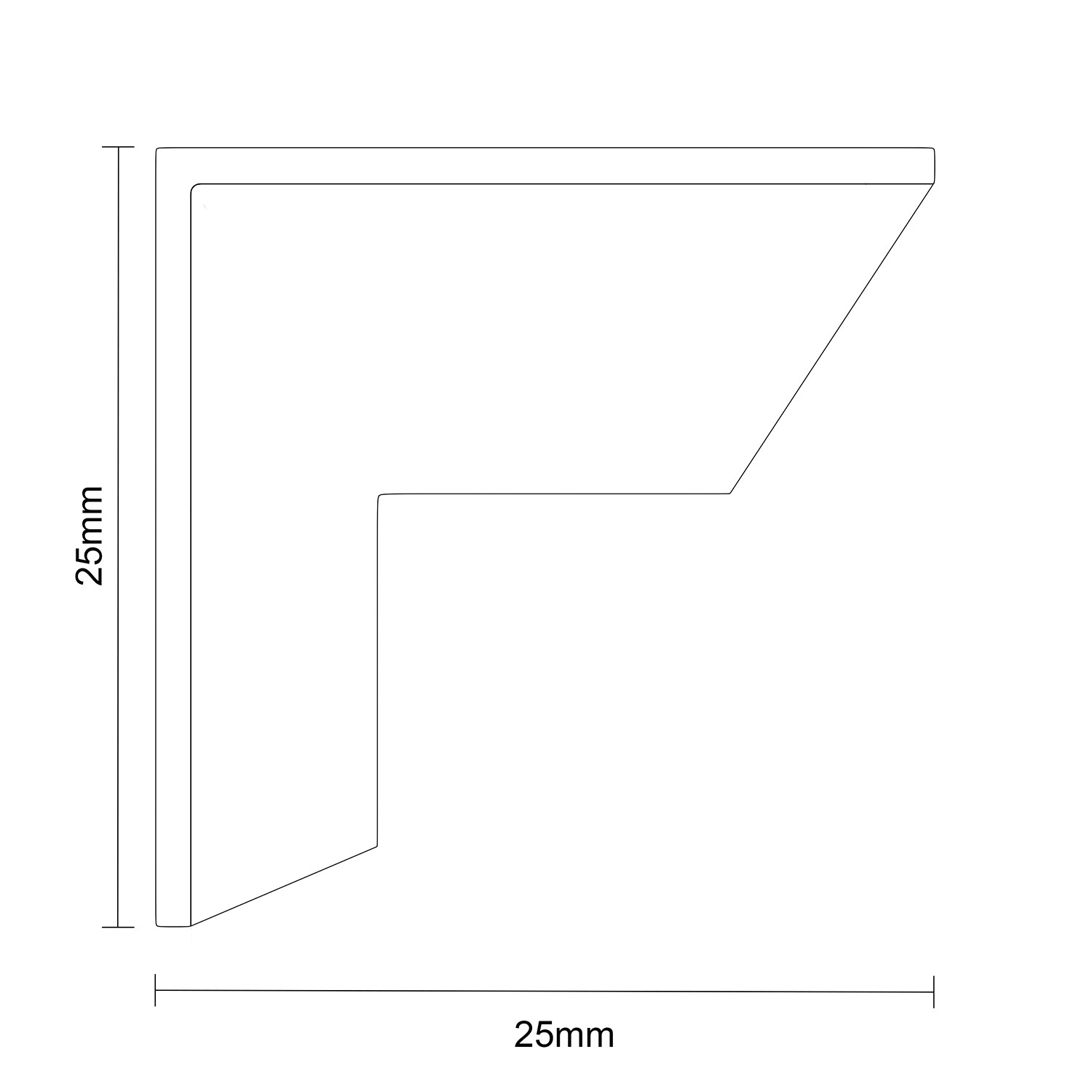 WholePanel Grey 25mm Rigid PVC Angle Profile Corner Trim - Wholesale ...