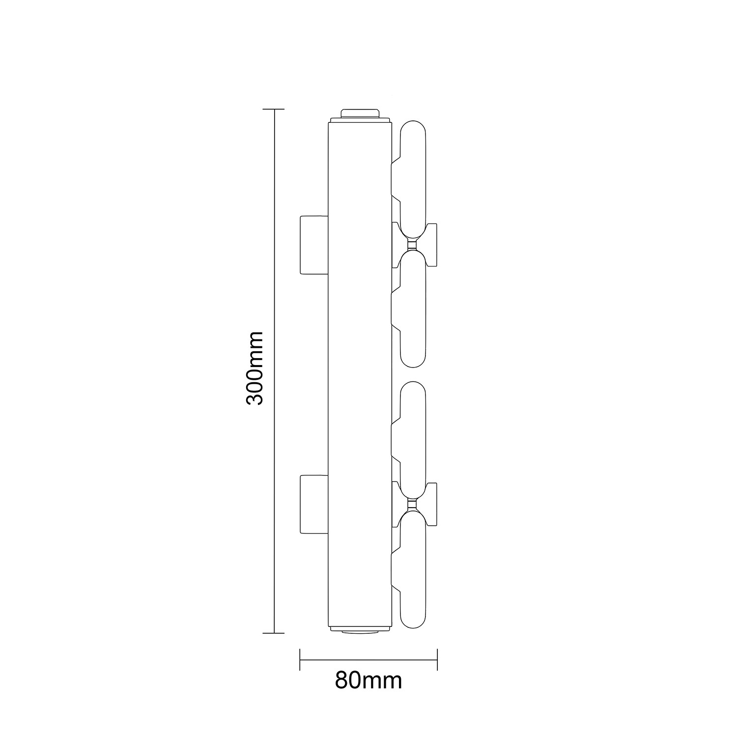 Colore Hudson Brushed Brass 300mm x 1800mm Horizontal Single Panel ...