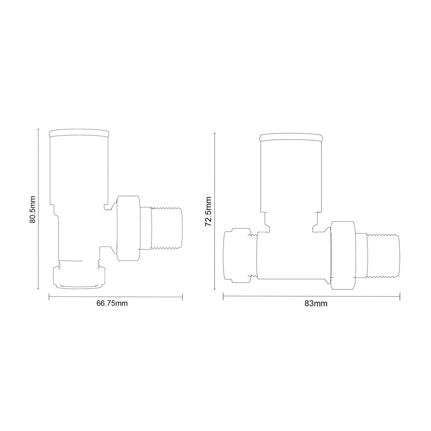 Dias Colore Brushed Brass Round Dual Fuel Radiator Valves - Wholesale ...