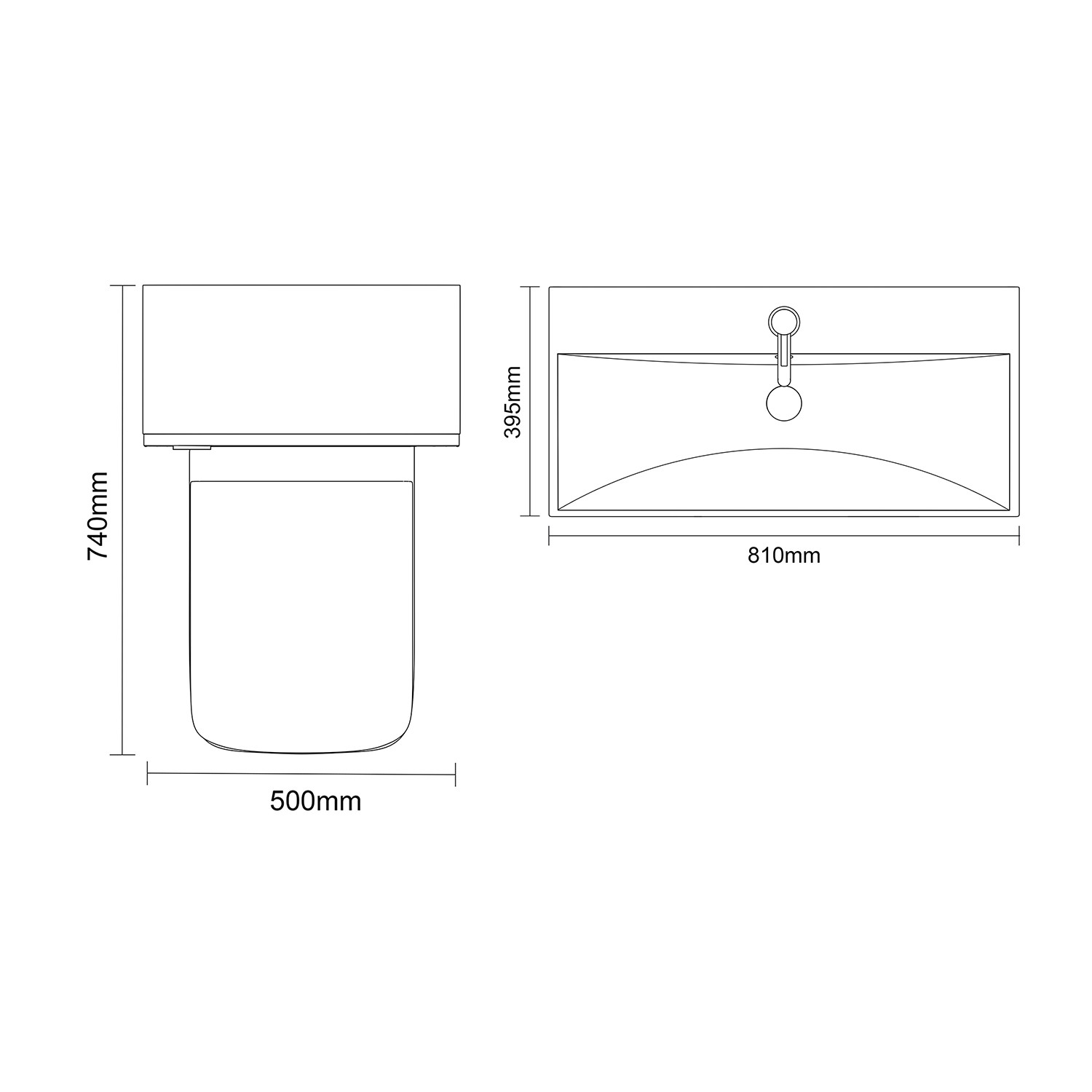 Avant Satin White 1300mm Wall Mounted Single Drawer Vanity Unit and ...