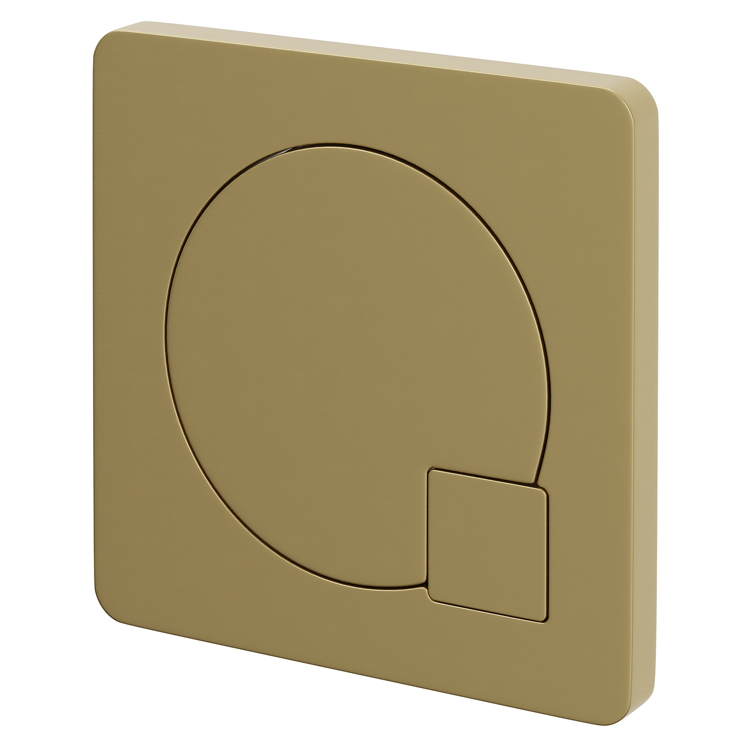 Colore Round Brushed Brass 48mm Dual Flush Push Button - Wholesale Domestic