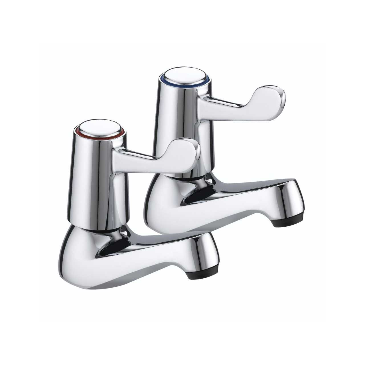 Bristan Value Lever Chrome Basin Taps with 6 Inch Levers and Ceramic ...