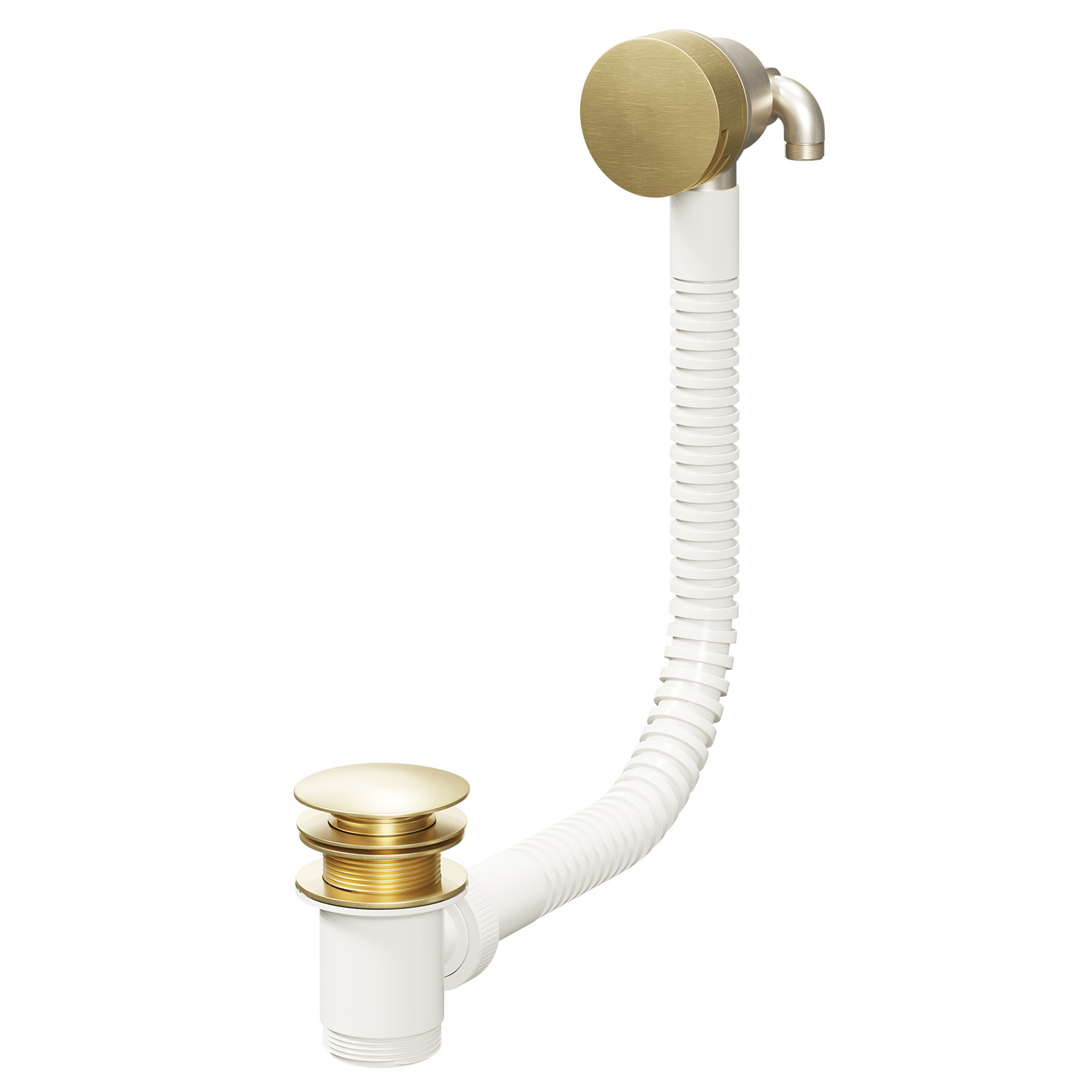 Brushed Brass Retro Fit Overflow and Waste for Parma, Verna, Palermo ...