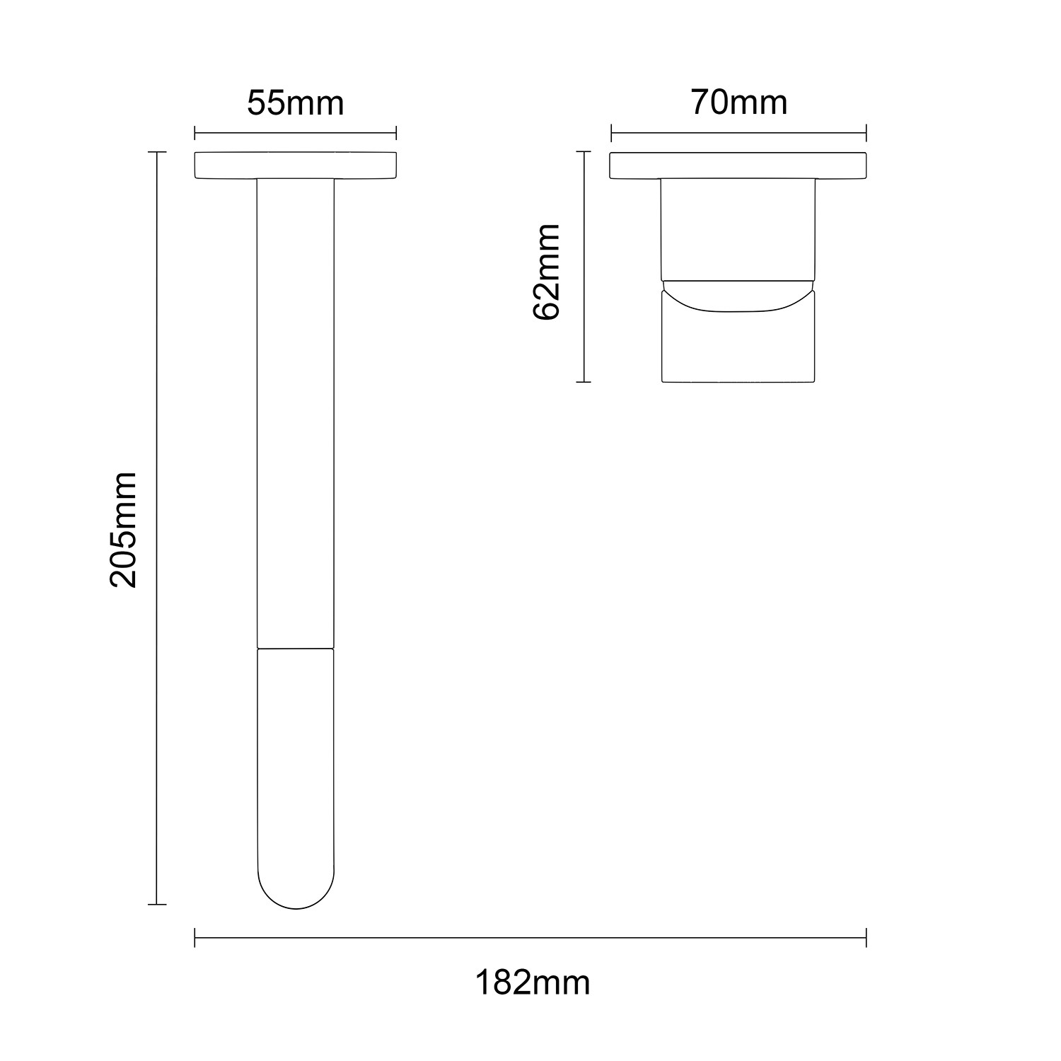 Colore Round Matt Black Wall Mounted 2 Tap Hole Basin Mixer Tap ...