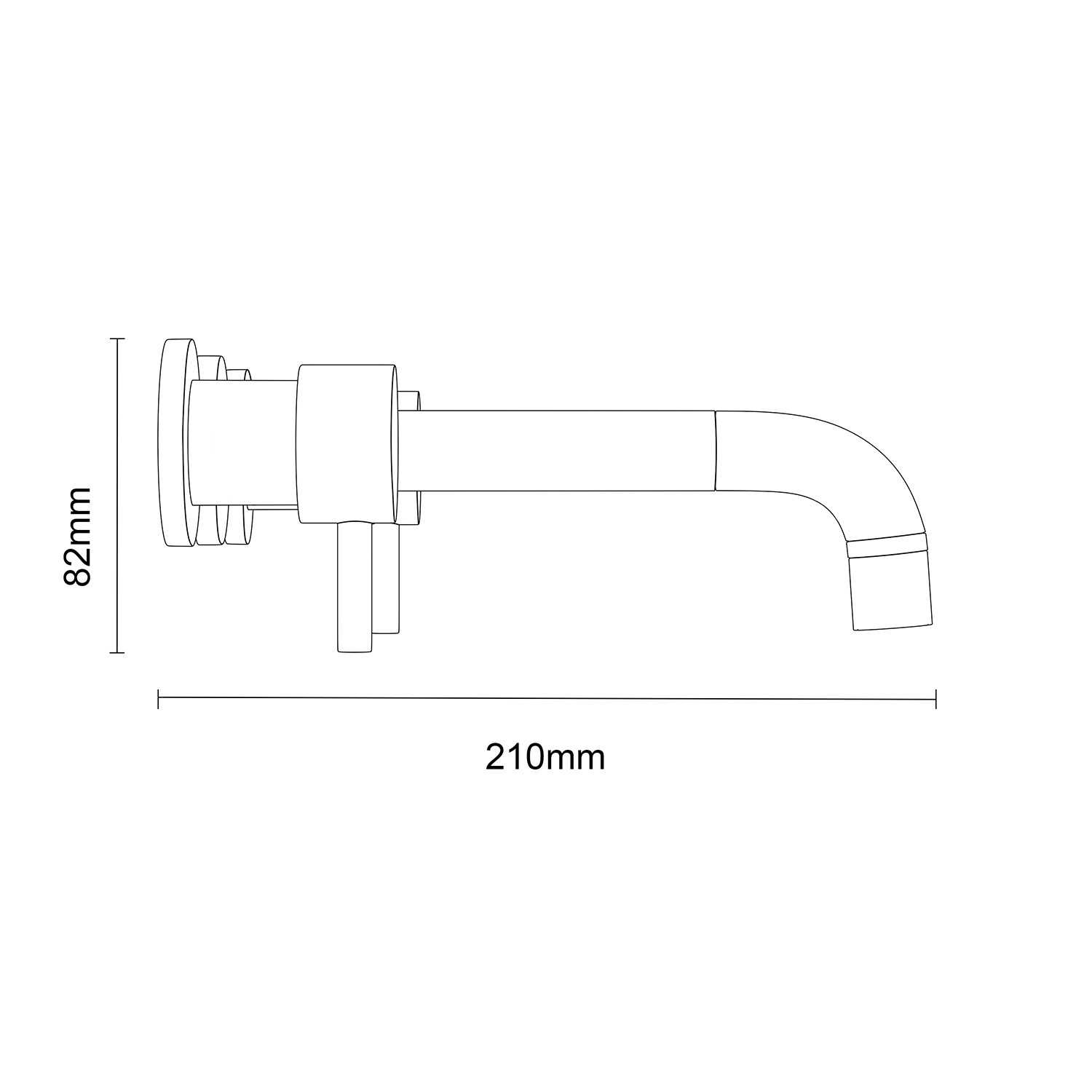 Colore Round Matt Black Wall Mounted 3 Tap Hole Bath Filler Tap ...