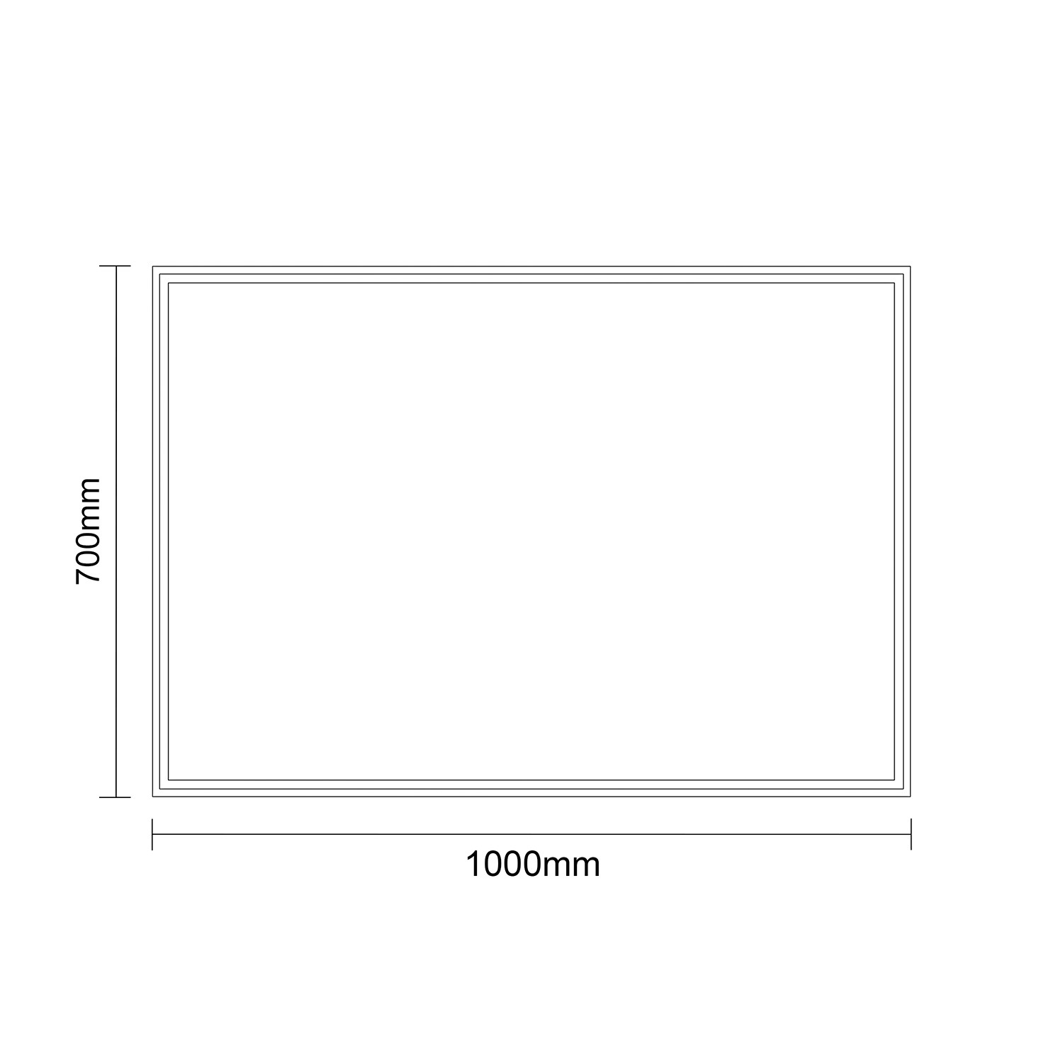 Colore Madison Brushed Brass 1000mm x 700mm Illuminated Dimmable LED ...