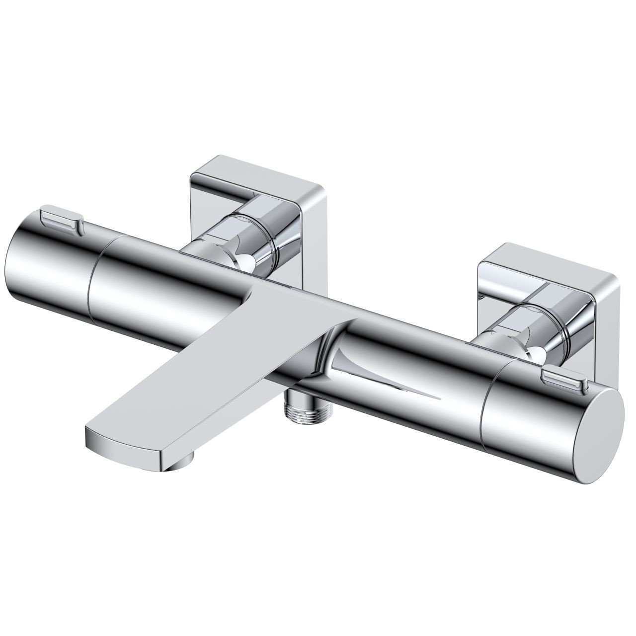 RAK Chrome Wall Mounted Exposed Thermostatic Bath Shower Mixer Tap ...