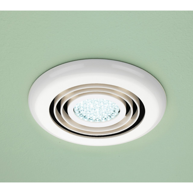 HiB Turbo Chrome Bathroom Inline Extractor Fan with Cool White LED ...