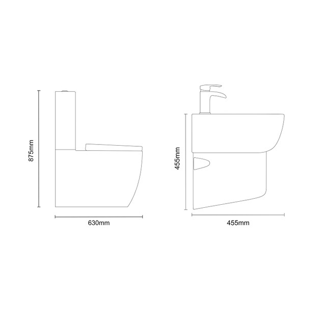 Darnley 530mm Semi Pedestal Basin and Round Toilet Suite - Wholesale ...