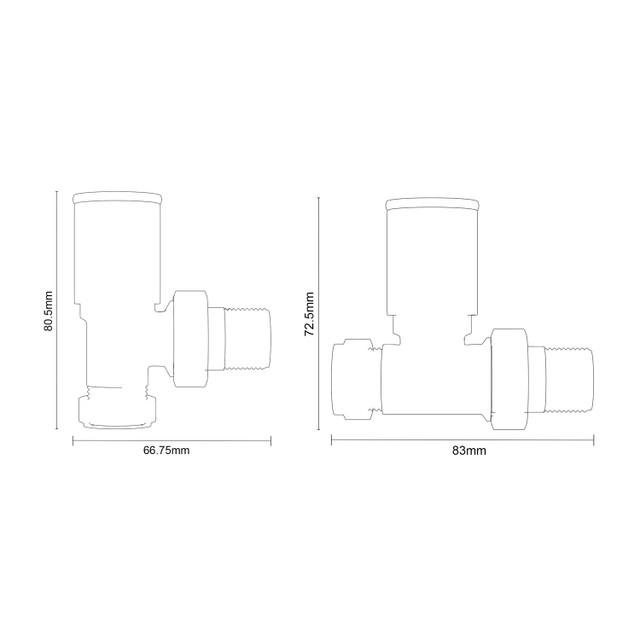 Dias Colore Brushed Brass Round Dual Fuel Radiator Valves - Wholesale ...