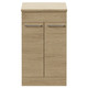 Napoli 390 Light Oak 500mm 2 Door Vanity Unit for Countertop Basins ...