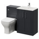 Avant Satin Anthracite 1100mm 2 Door Vanity Unit and Toilet Suite with ...