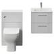 Avant Satin White 1000mm Wall Mounted 2 Drawer Vanity Unit and Toilet ...