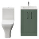 Avant Satin Green 500mm 2 Door Vanity Unit and Kingston Toilet Suite ...