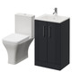 Avant Satin Anthracite 500mm 2 Door Vanity Unit and Kingston Toilet ...