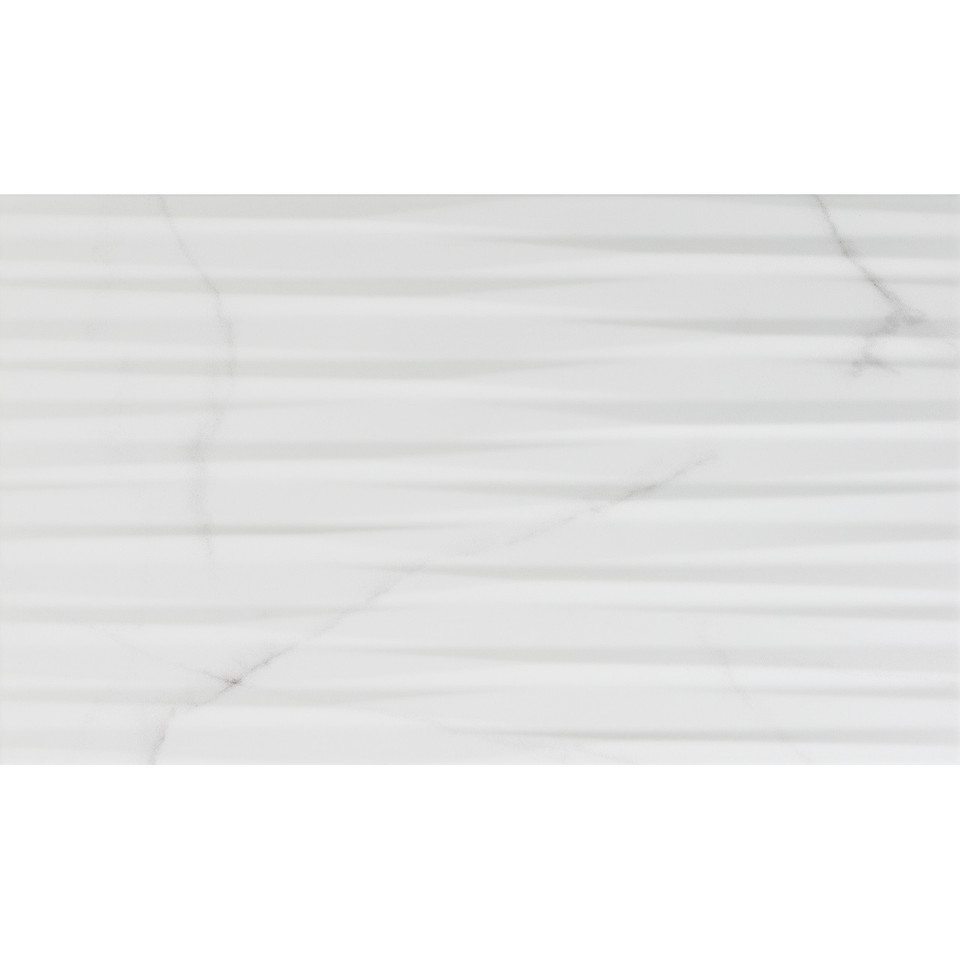 Essential Plain White 33.3cm x 55cm Ceramic Wall Tile - Wholesale Domestic