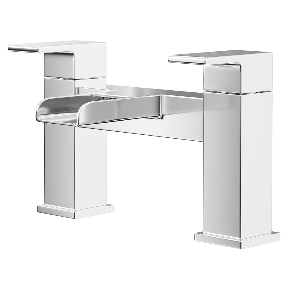 Cubix Polished Chrome Waterfall Mono Basin Mixer Tap - Wholesale Domestic