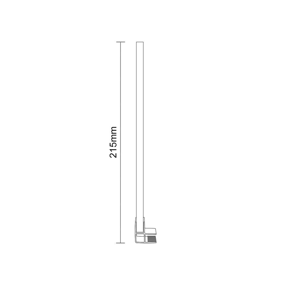 Pacco 8mm Clear Glass Polished Chrome 1850mm x 215mm Walk In Fixed ...