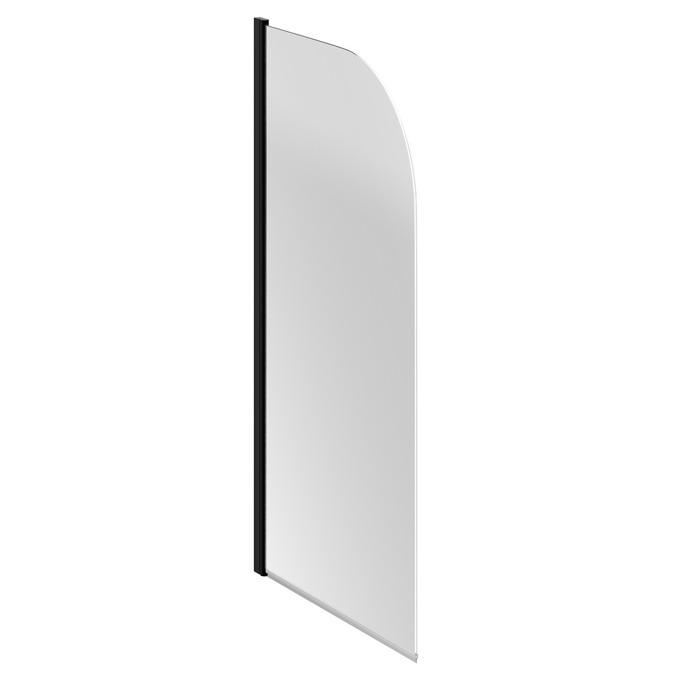 Colore Round Brushed Brass 770mm Single Section Bath Shower Screen ...