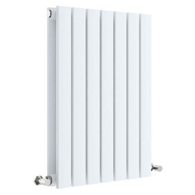 Nuie 600mm x 412mm Satin White Sloane Double Panel Radiator - HLW54D ...