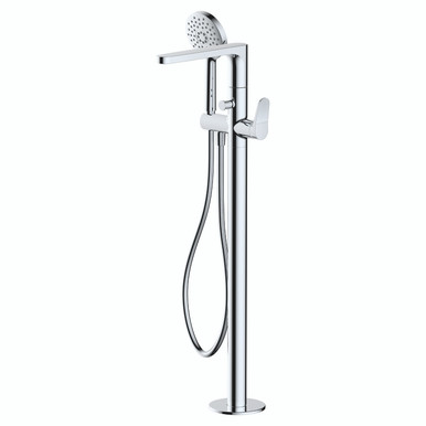 RAK Petit Round Chrome Floorstanding Bath Shower Mixer Tap ...