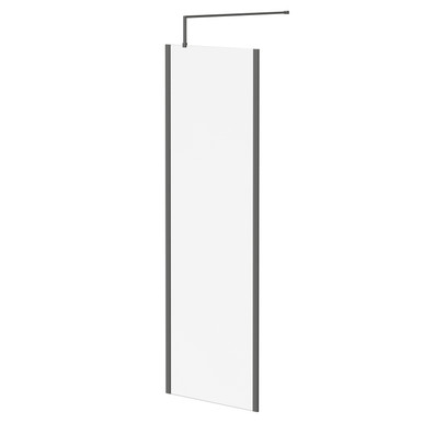 Colore 10mm Clear Glass Gunmetal Grey 2000mm x 700mm Walk In Shower ...
