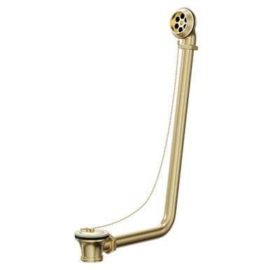 Colore Brushed Brass Traditional Luxury Exposed Retainer Bath Tub Waste ...