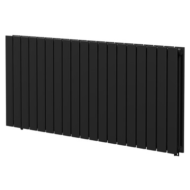 Colore Hudson Matt Black 600mm x 1440mm Double Panel Radiator ...