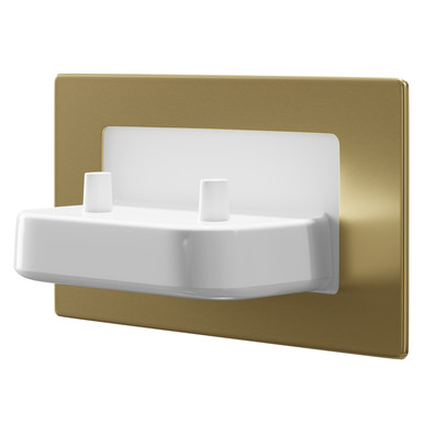 ProofVision Brushed Brass In-Wall Twin Electric Toothbrush Charger ...