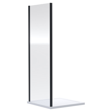 Niva 6 Matt Black 700mm Shower Enclosure Side Panel - Wholesale Domestic