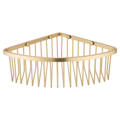 Kea Colore Brushed Brass Wall Mounted Large Corner Basket - Wholesale ...