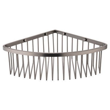 Kea Colore Gunmetal Grey Wall Mounted Large Corner Basket - Wholesale ...
